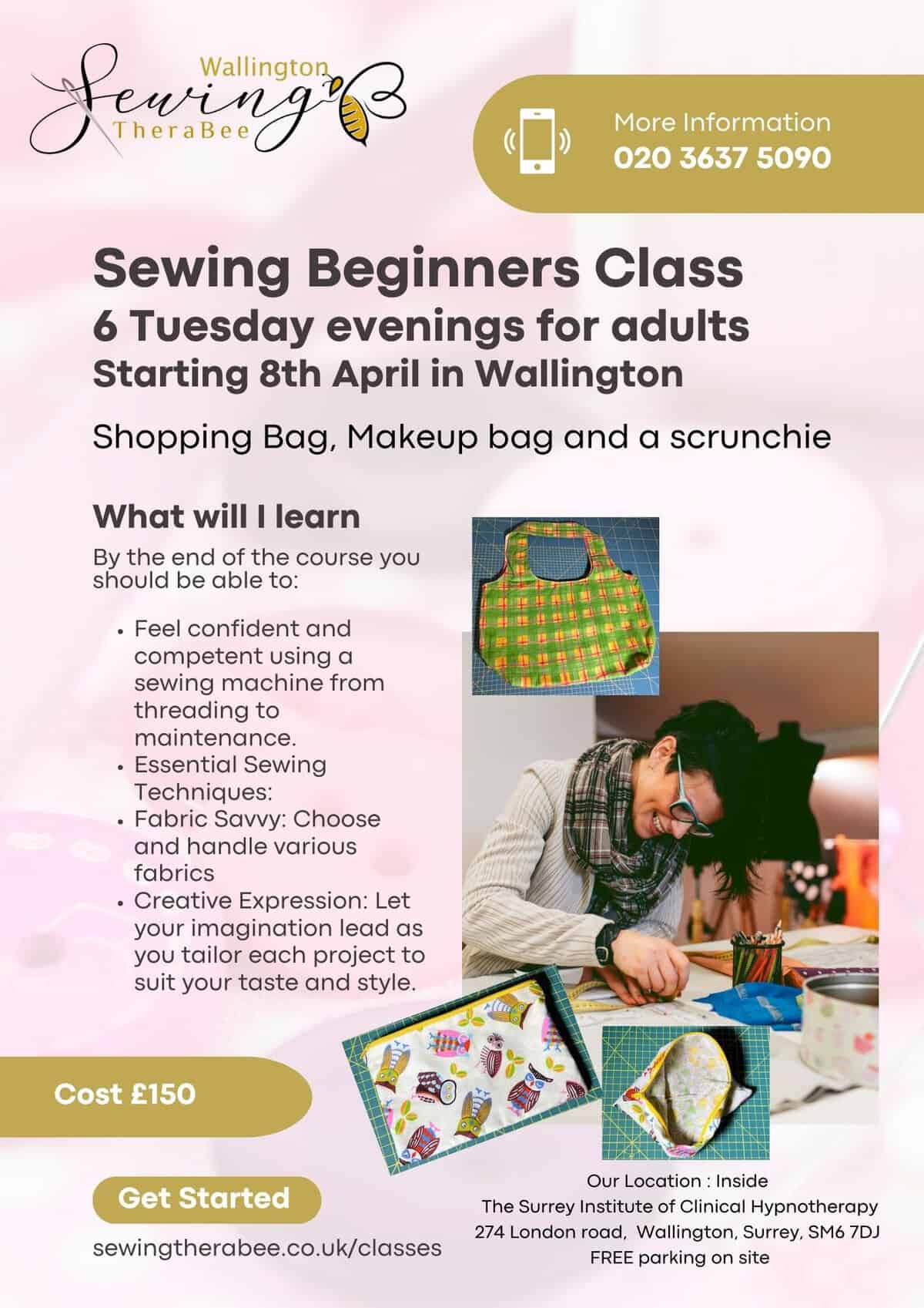 Beginners Sewing Course in Wallington Surrey